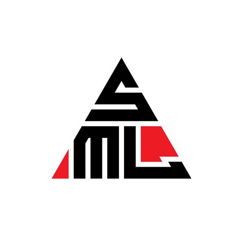 Sml Triangle Letter Logo Design With Triangle Shape Sml Triangle Logo