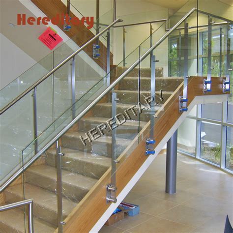New Design Stainless Steel Glass Railing Wall Mounted Stair Column