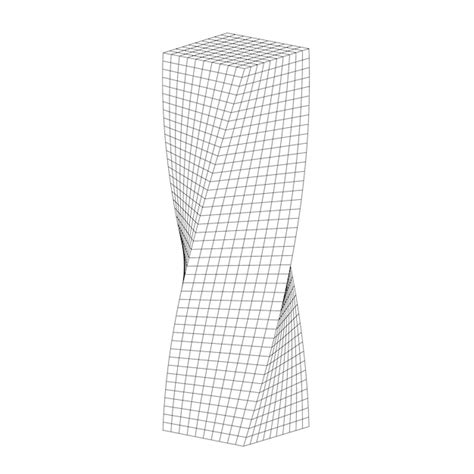 Premium Vector Twisted 3d Abstract Geometric Shape Deformed Mesh Obelisk With Monochrome