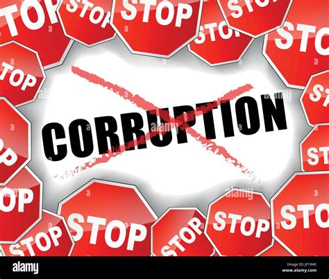 bribery corruption corrupt political model design project concept plan stock vector