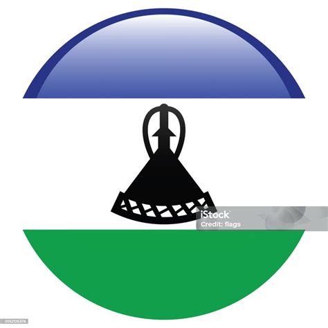 레소토 국기입니다 플래그 아이콘입니다 표준 색상 원 아이콘 플래그입니다 3d 일러스트레이션입니다 컴퓨터 일러스트레이션 디지털 일러스트레이션 벡터 일러스트 레이 션입니다 0