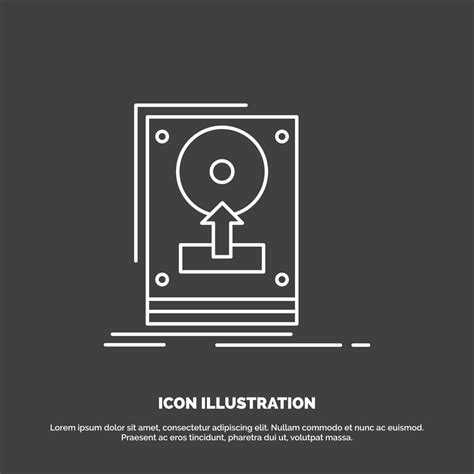 Install Drive Hdd Save Upload Icon Line Vector Symbol For Ui And Ux Website Or Mobile
