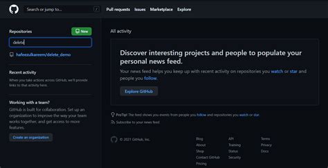 Wie lösche ich ein GitHub Repository