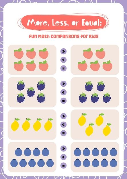 Premium Vector More Less Equal3