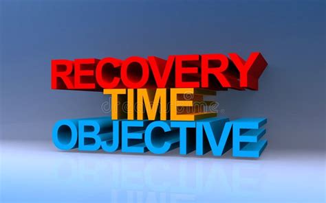 Recovery Time Objective On Blue Stock Illustration Illustration Of