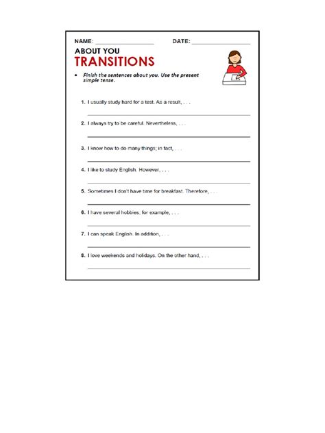 Transition Signals Exercise 1 Pdf