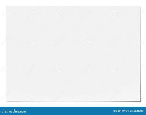 Пустой лист белой бумаги иллюстрация штока иллюстрации насчитывающей письмо 28619495