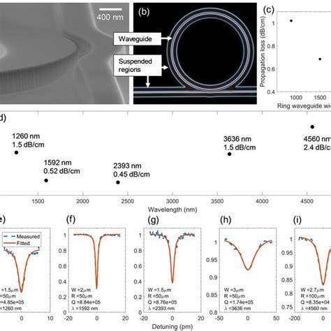 Characterization Of Microring Resonators A Sem Image Of A Resonator
