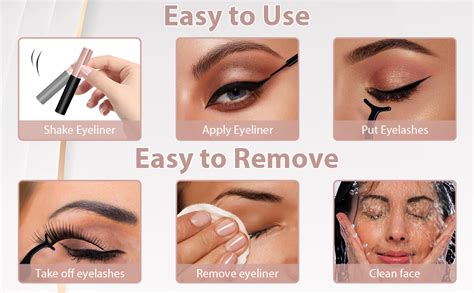 Simer 10 Pairs Magnetic Eyelashes With Eyeliner ＆ Portable