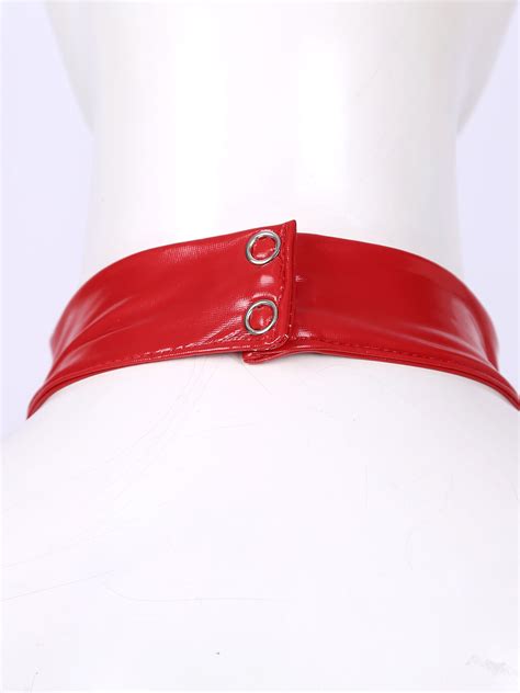 Open Crotch Latex Bodysuit Thong Leotard Red Leather Catsuit Etsy