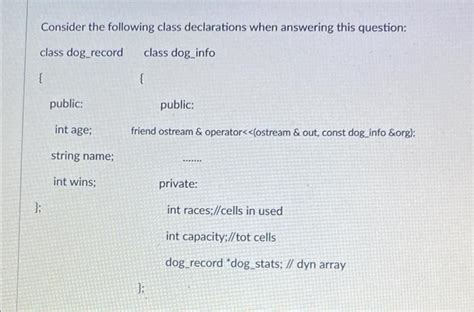 solved consider the following class declarations when