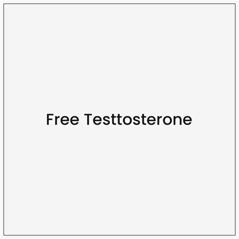 Free Testtosterone Gooddays Healthcare