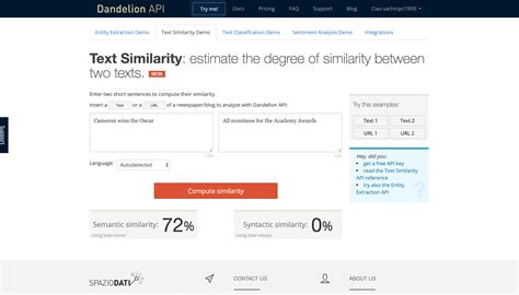 Semantic Text Similarity Using Dandelion Api And Python By Sachin Pc Medium