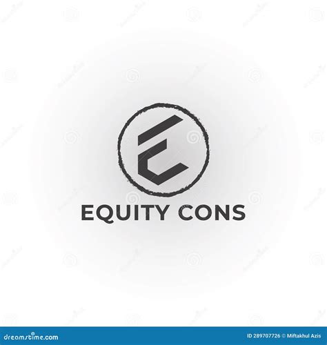 Abstract Initial Letter EC Or CE Logo Template Design In Black Color Stock Illustration