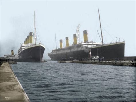 Sister Ships Titanic And Olympic Side By Side For The Final Time March