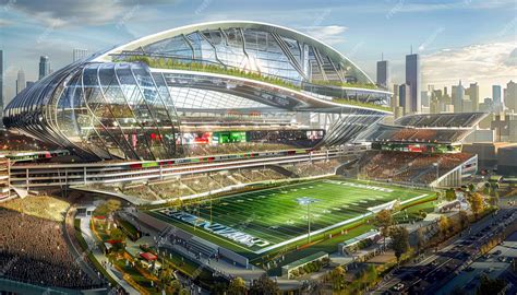 Futuristic Digital Football Stadium Design With Free Spaces Stadium