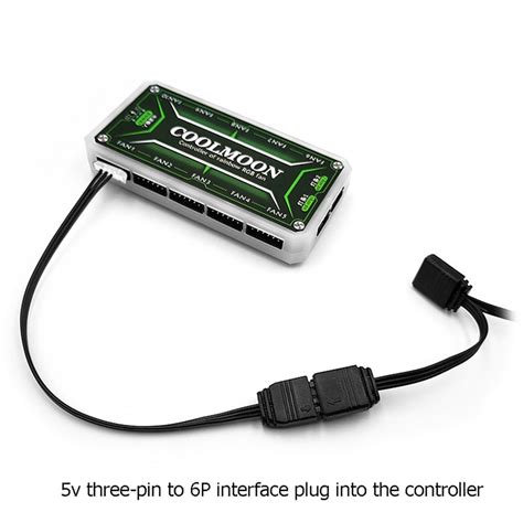 Small 4Pin 6Pin To 5V ARGB 3Pin Fan Controller Adapter Cable For Coolmoon 5V Three Pin To 4pin