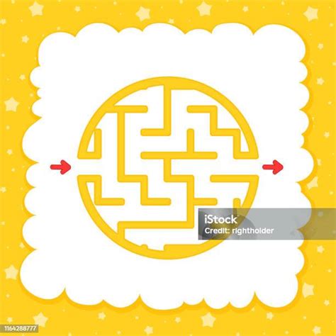 색상 은 둥근 간단한 미로 아이 워크 시트 활동 페이지 어린이를위한 게임 퍼즐 미로 수수께끼 벡터 그림입니다 마법의 별 배경에 0명에 대한 스톡 벡터 아트 및 기타 이미지