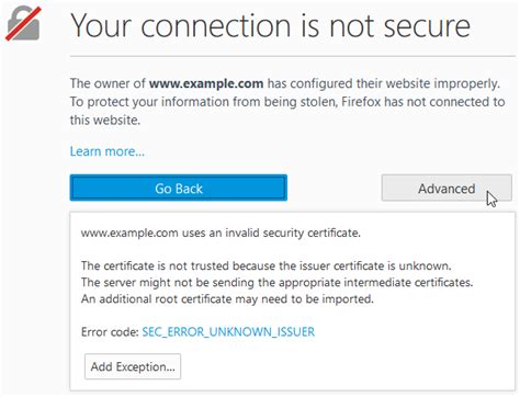 Fixing Websites Security Certificate Error On Windows 11 10