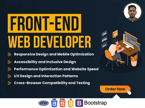 Front End Developer Html Css Bootstrap Javascript Web Design
