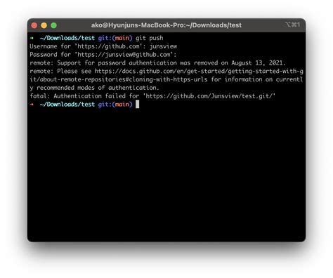 Git Git 에러 패스워드 해결 Personal Access Token 만들기