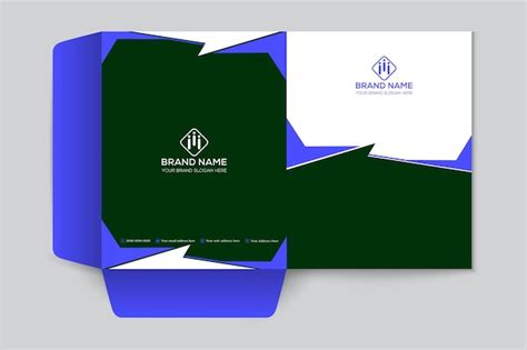 Premium Vector Presentation Folder Design Template