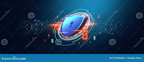 Protection Network Security Computer And Safe Your Data Concept Stock Illustration