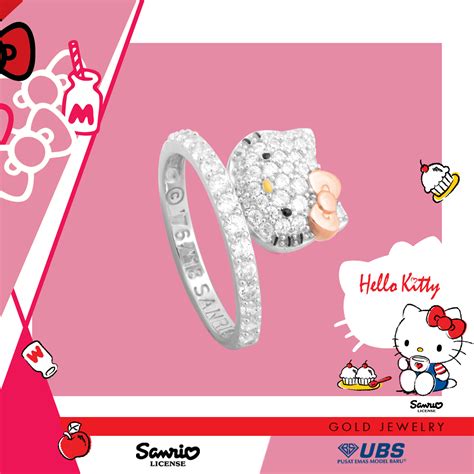 Hello Kitty Ring Ubslifestyle Perhiasan Emas Gold Jewelry
