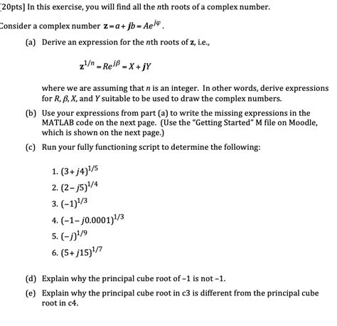 Solved Hi So I Am Working With Complex Numbers And Was Chegg Com