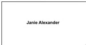 Obituary Janie Alexander