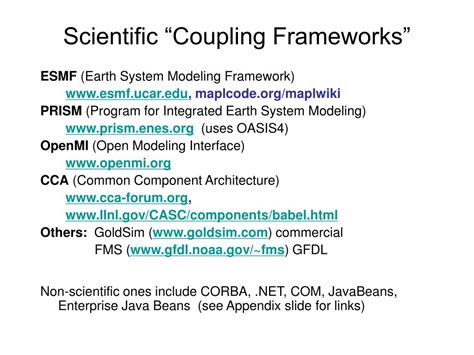 Ppt Advantages Of Using The Common Component Architecture Cca For The Csdms Project