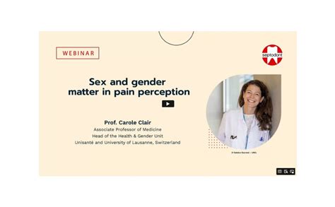 Sex And Gender Matter In Pain Perception Dental Education Hub