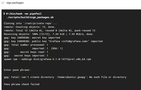 Rpm Signing If Failing On Circle Ci · Issue 11686 · Grafanagrafana · Github