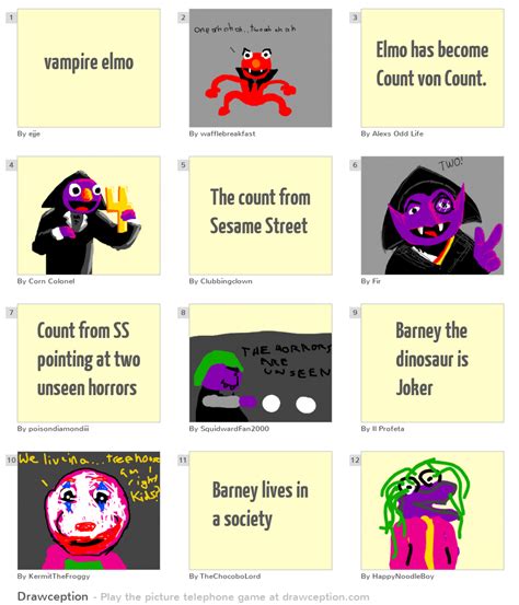 Vampire Elmo Drawception