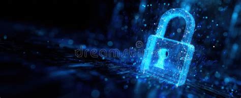 The Digital Lock Symbolizing Security And Protection In A Cyber World Ai Generated Image Stock