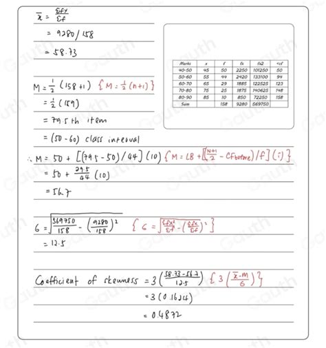 Solved 16 Calculate Pearsons Coefficient Of Skewness From The Following Data [statistics]