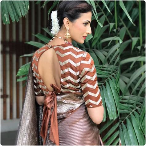 Trendy Bow Back Saree Blouse Designs South India Fashion