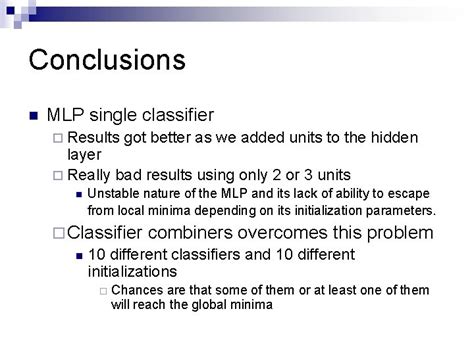Multilayer Perceptron Classifier Combination For Identification Of Materials