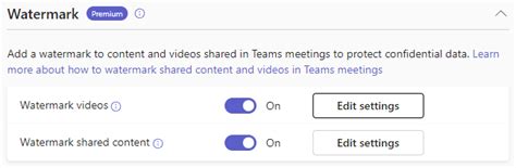 Require A Watermark For Sensitive Teams Meetings Microsoft Teams