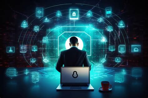 Cyber Security Network Data Protection Concept Premium Ai Generated Image