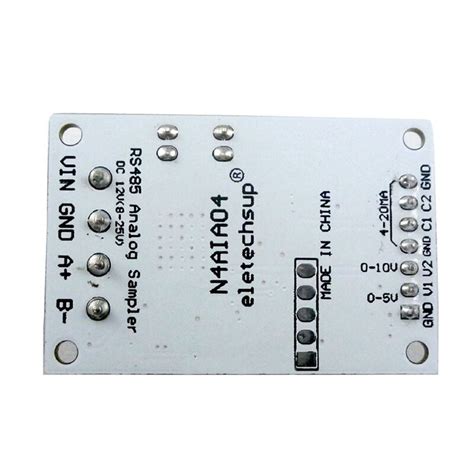 Eletechsup 4 20ma แรงดันไฟฟ้า Signal Acquisition Rs485 Modbus Rtu โมดูลสำหรับ Plc Current