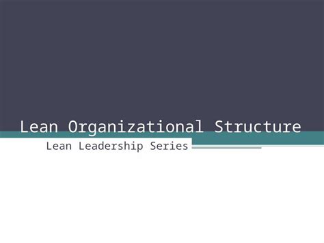 PPT Lean Organizational Structure Sample DOKUMEN TIPS