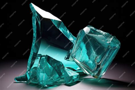 Premium Ai Image Broken Glass Piece Reshaped Into A Decorative