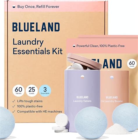 Blueland Laundry Essentials Kit Fragrance Free And Clear Plastic Free Laundry