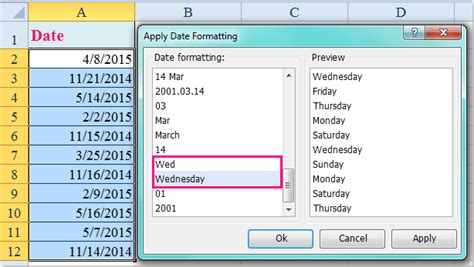 How To Return Day Of The Week From Date In Excel