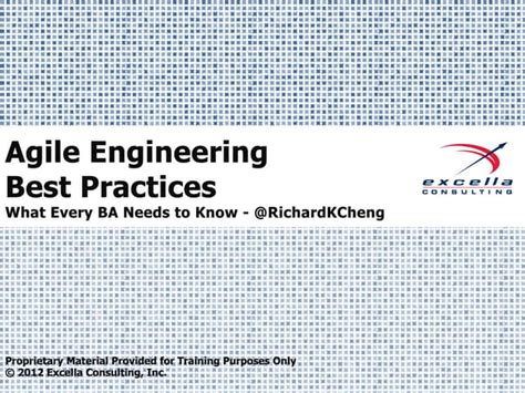 Agile Engineering Best Practices By Richard Cheng Ppt