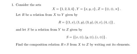 Solved Consider The Sets X Y X Y Z Z Chegg Com