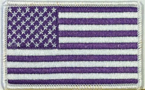Purple And White American Flag