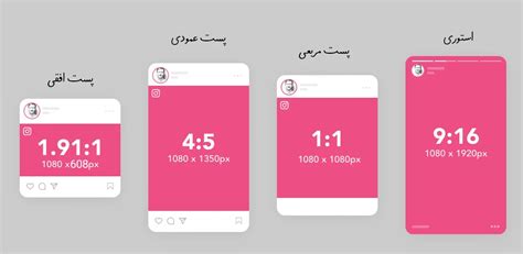سایز محتوای استاندارد اینستاگرام استوری، پست، Reels پرتال