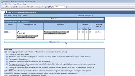 1160 Risk Assessment At Assertion Level Youtube